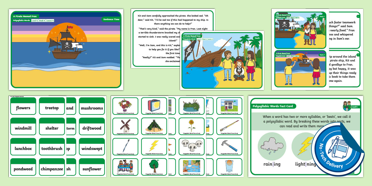 Polysyllabic Words No-Tech - Level 4 Week 4 Lesson 4