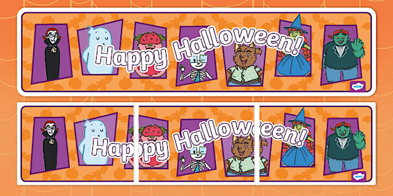Happy Halloween! Banner (teacher made) - Twinkl