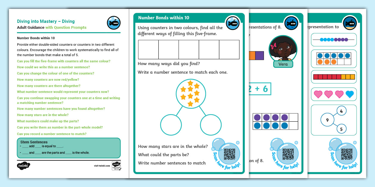 White Rose Maths Compatible Y1 Find Number Bonds to 10