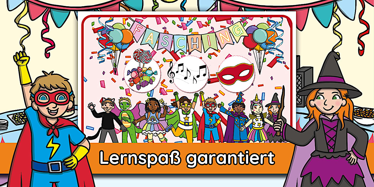 Fasching Symbole - Poster