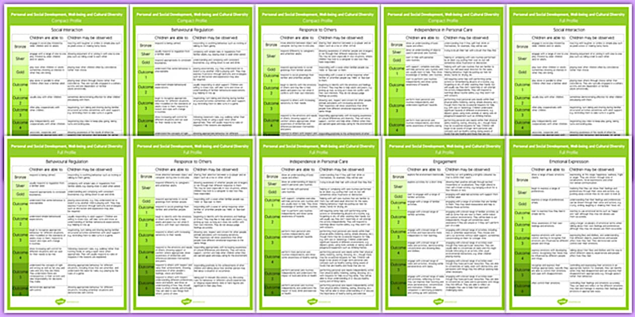 Personal and Social Development Display Posters Full and Compact Versions