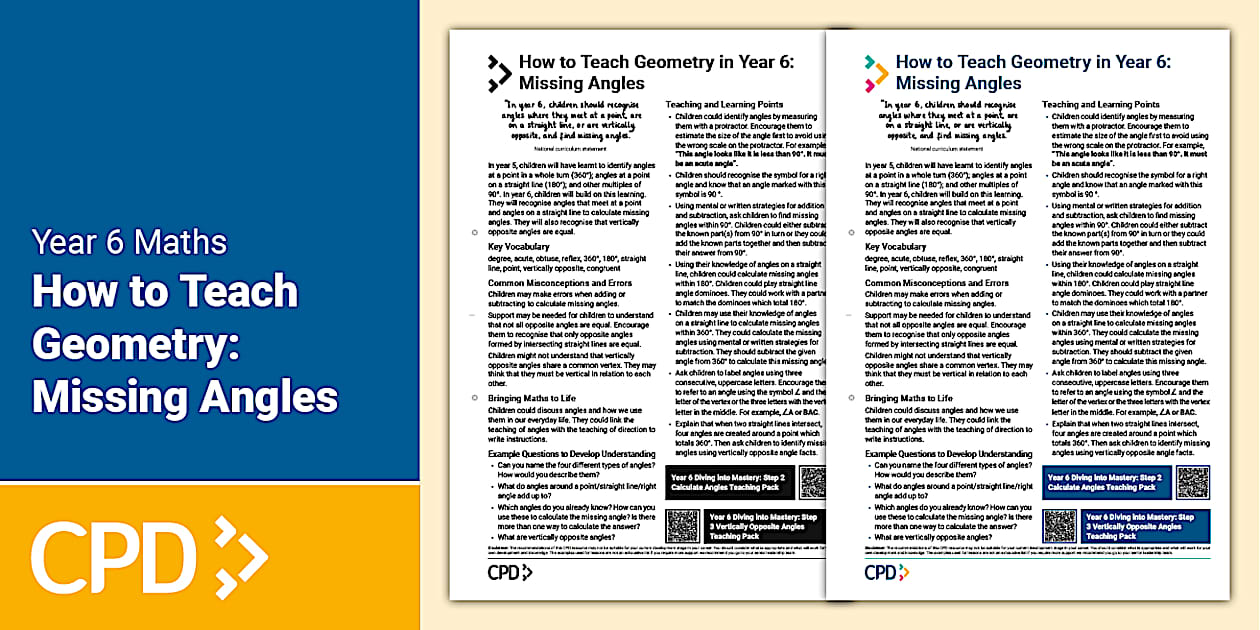 How to Teach Geometry in Year 6: Missing Angles - Twinkl