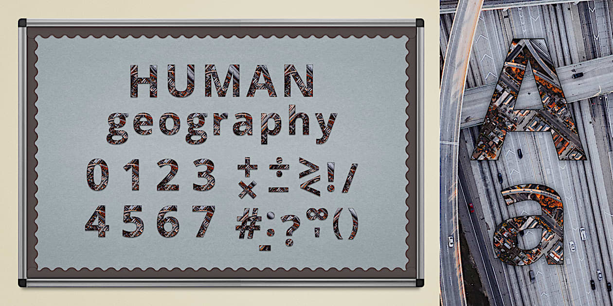 Beyond Geography Display Lettering (Human Geography)