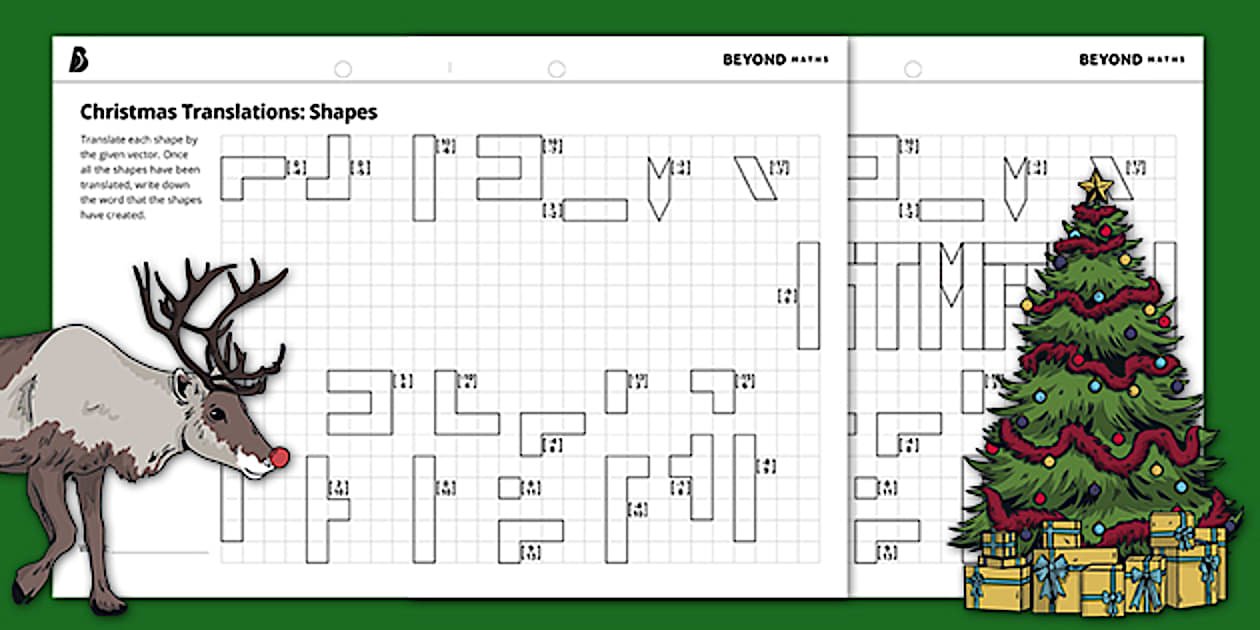 👉 Christmas Translations: Shapes | Transformations | Beyond