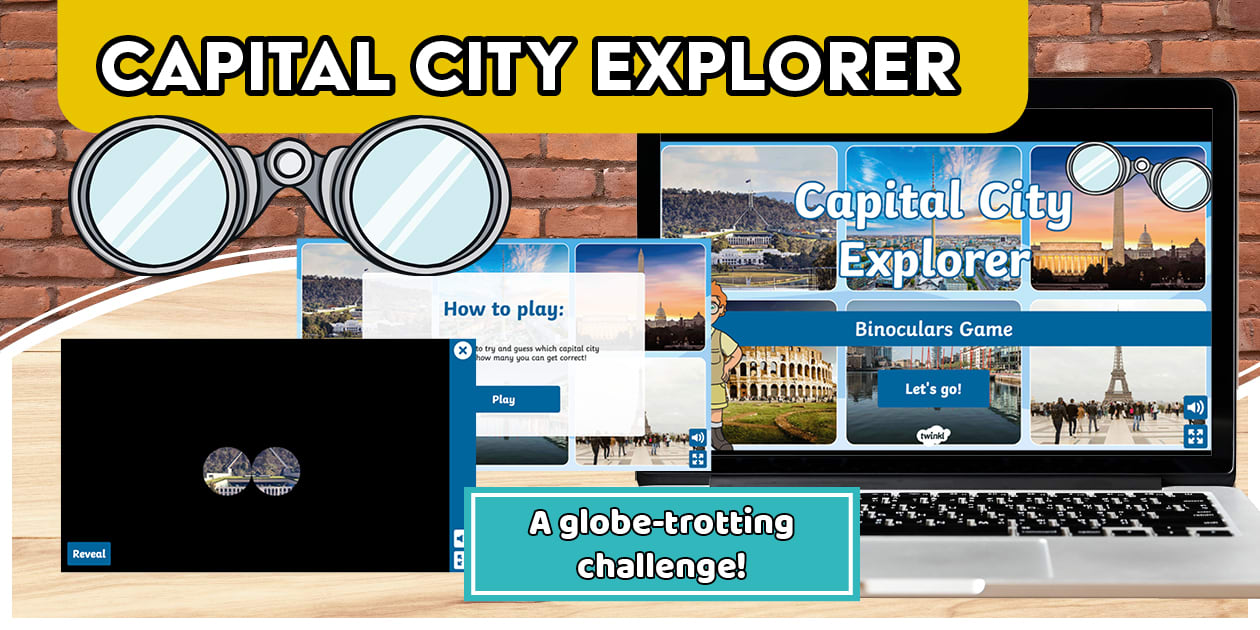 * NEW * Capital City Explorer Interactive Binoculars Game