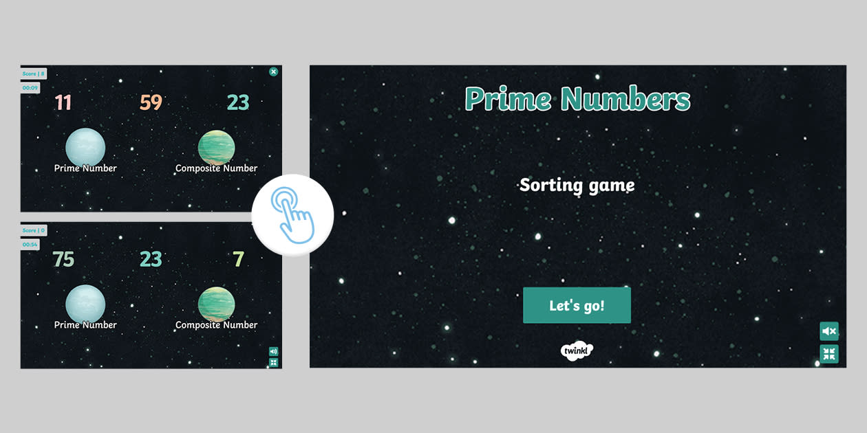 Prime Number Interactive Sorting Game - Twinkl - KS2