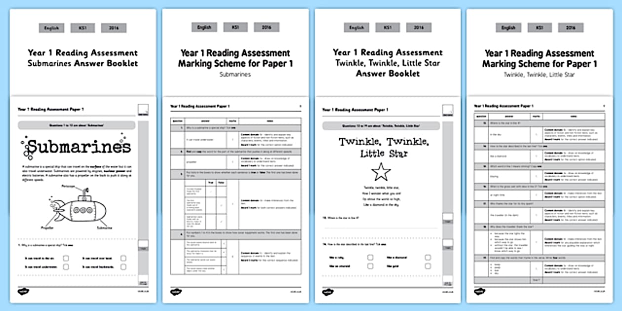Year 1 Reading Assessment Term 3 Paper 1 - Twinkl