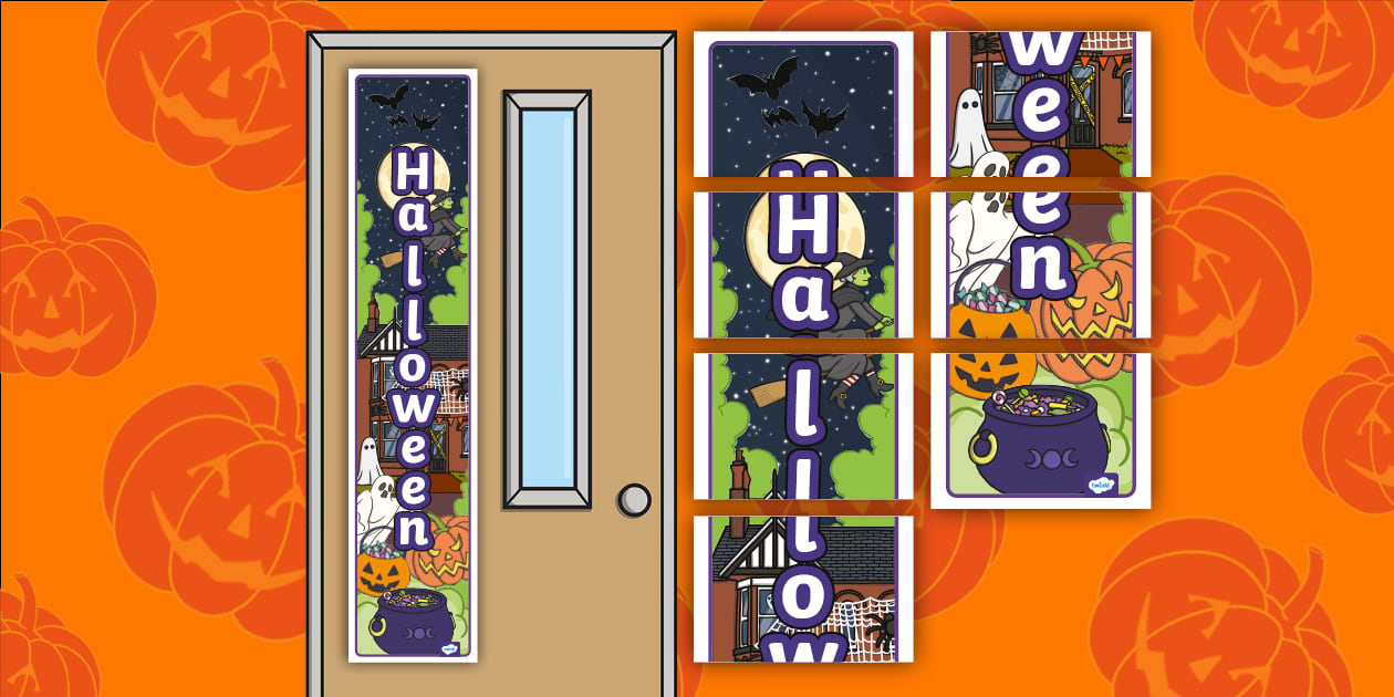 Halloween Vertical Door Display Banner