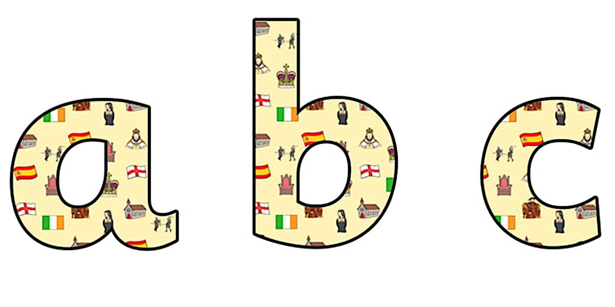 Cursive Elizabeth I Themed A4 Display Lettering Lowercase