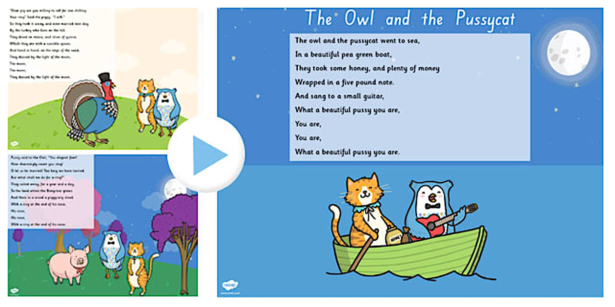 Owl and Pussycat PowerPoint (teacher made) - Twinkl