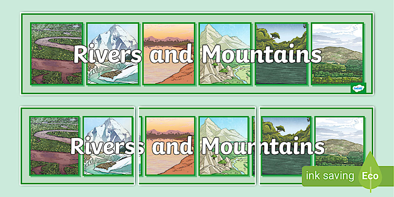 Rivers and Mountains Display Banner,rivers and mountains