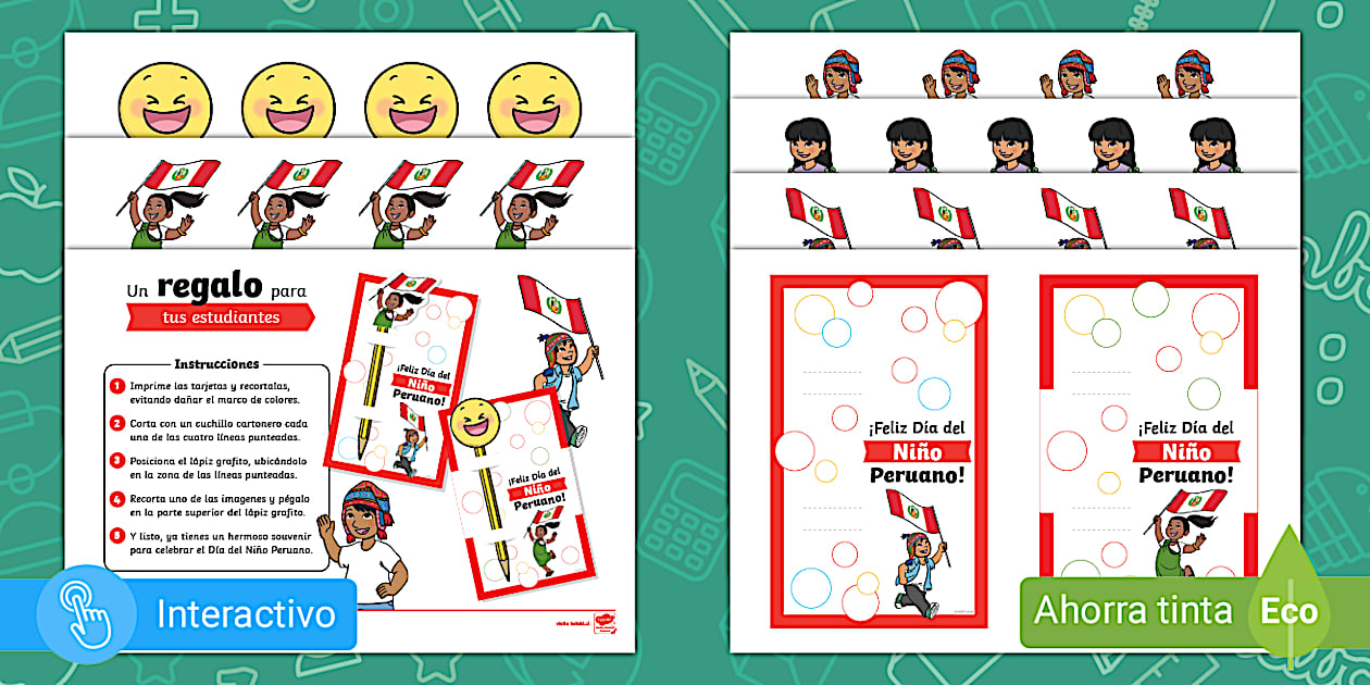 Souvenir del Día del Niño Peruano | Twinkl Perú
