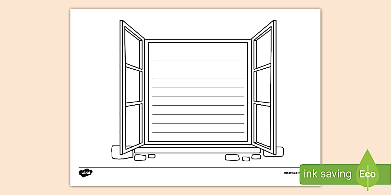 Open Window Writing Frame (teacher made) - Twinkl