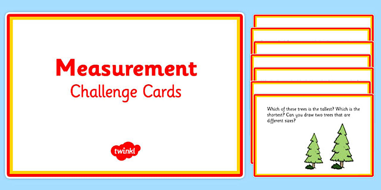 Editable Challenge Cards Measurement Year 1 (Lehrer gemacht)