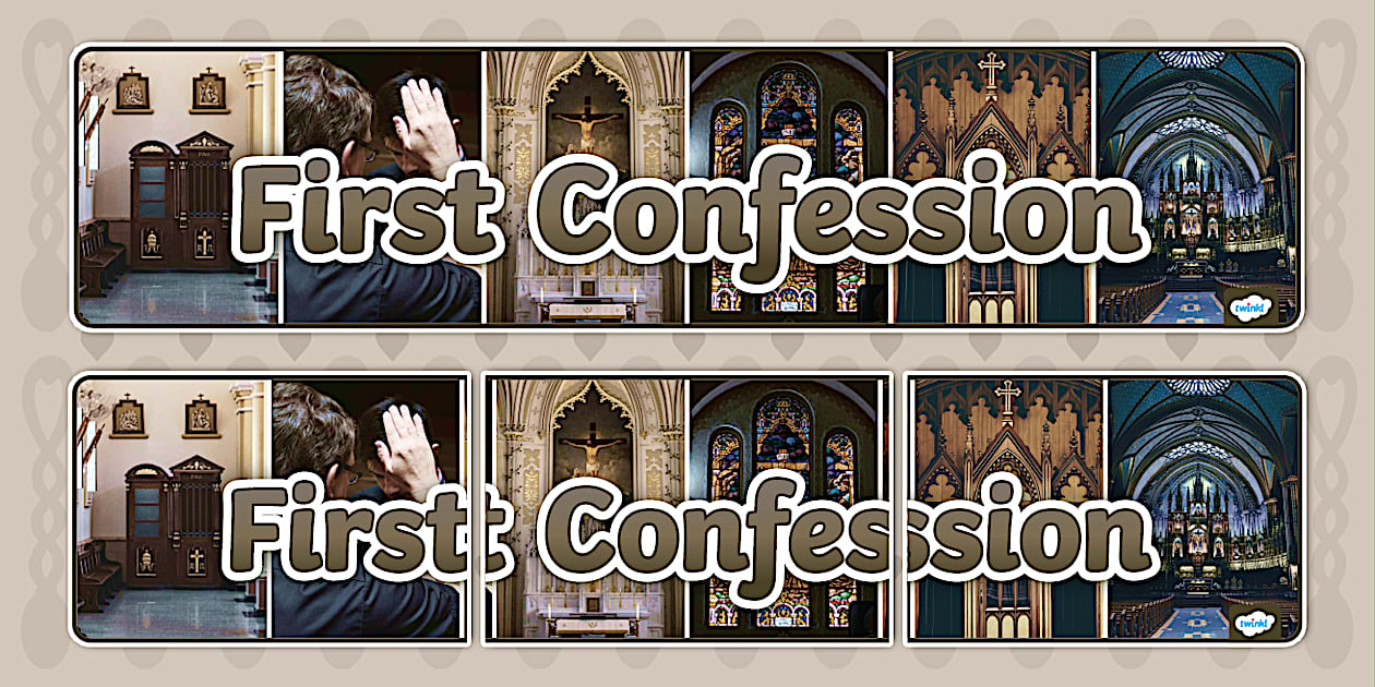 First Confession Photo Display Banner (teacher made)