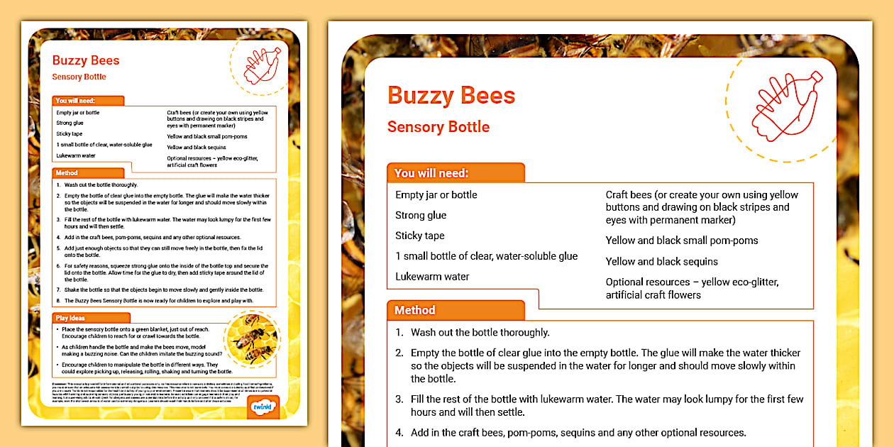 Buzzy Bees Sensory Bottle | Twinkl (teacher made) - Twinkl
