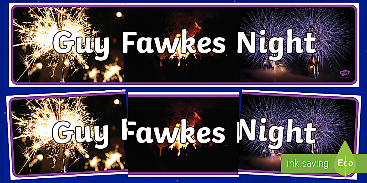 Guy Fawkes Night Photo Display Banner (teacher made)