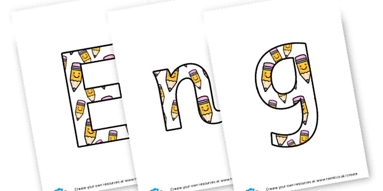 English Learning Wall - Display Lettering - Twinkl