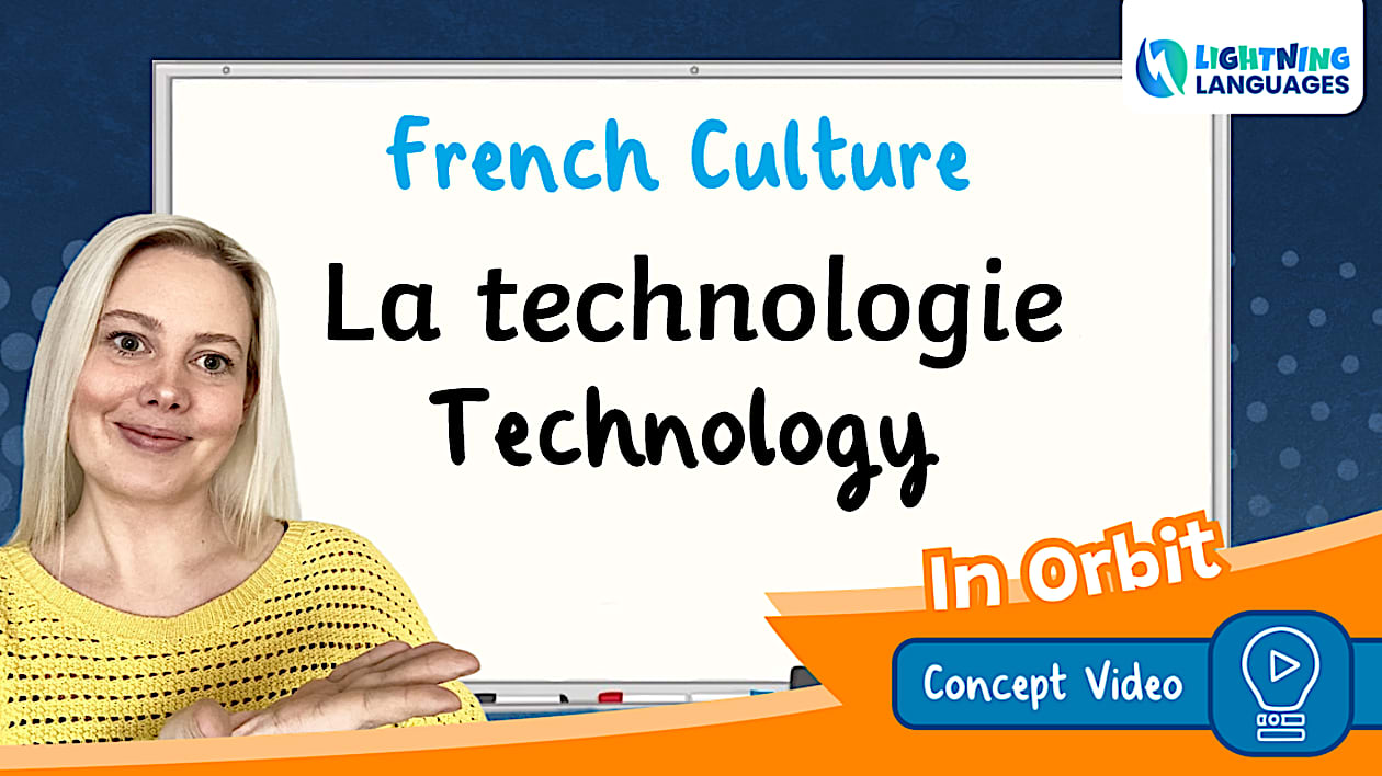 👉 Lightning Languages | French | In Orbit | Technology Culture Concept ...