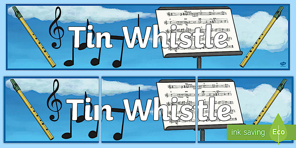 Cursive Tin Whistle Banner (Teacher-Made) - Twinkl