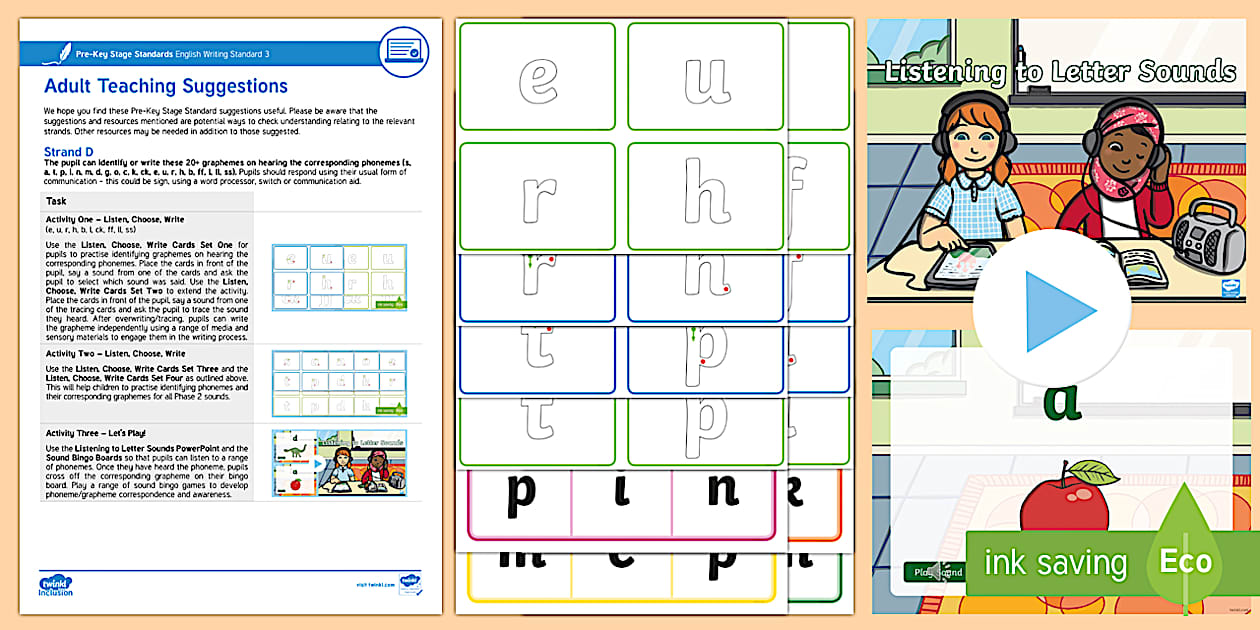 Pre-Key Stage Standards English Writing Standard 3 Strand D Resource Pack