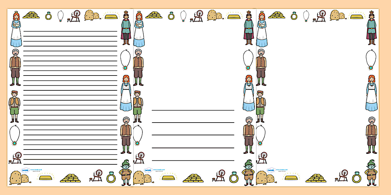 Rumpelstiltskin Page Borders (teacher made) - Twinkl