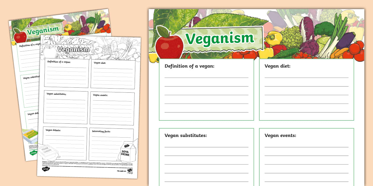 Veganism Fact File Template - Twinkl Events - Twinkl