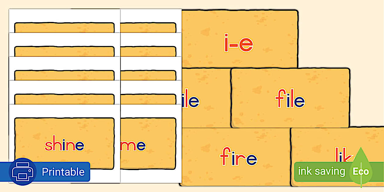 Grade 2 Phonics i-e Word Wall Cards (teacher made) - Twinkl