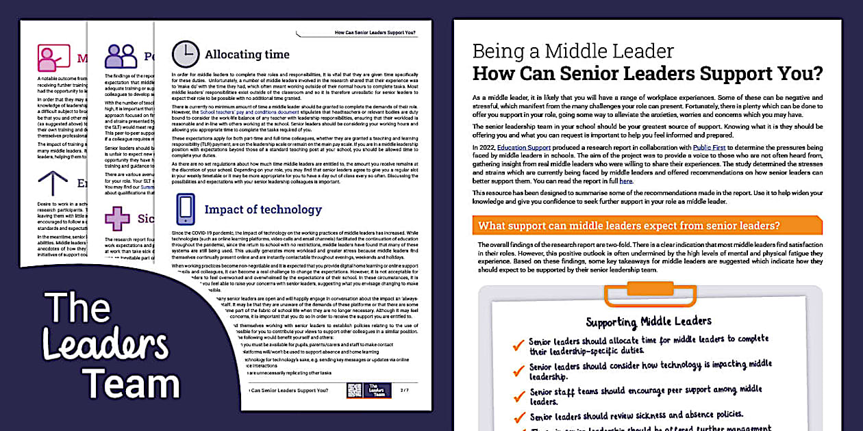 Being a Middle Leader: How Can Senior Leaders Support You?
