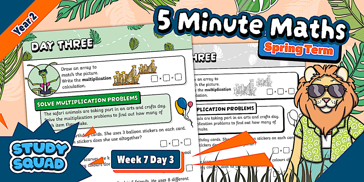 👉 Study Squad 5 Minute Maths - Year 2 Spring - Week 7 Day 3