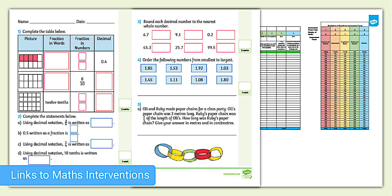 Year 4 Maths Assessment Pack Term 3 - Twinkl