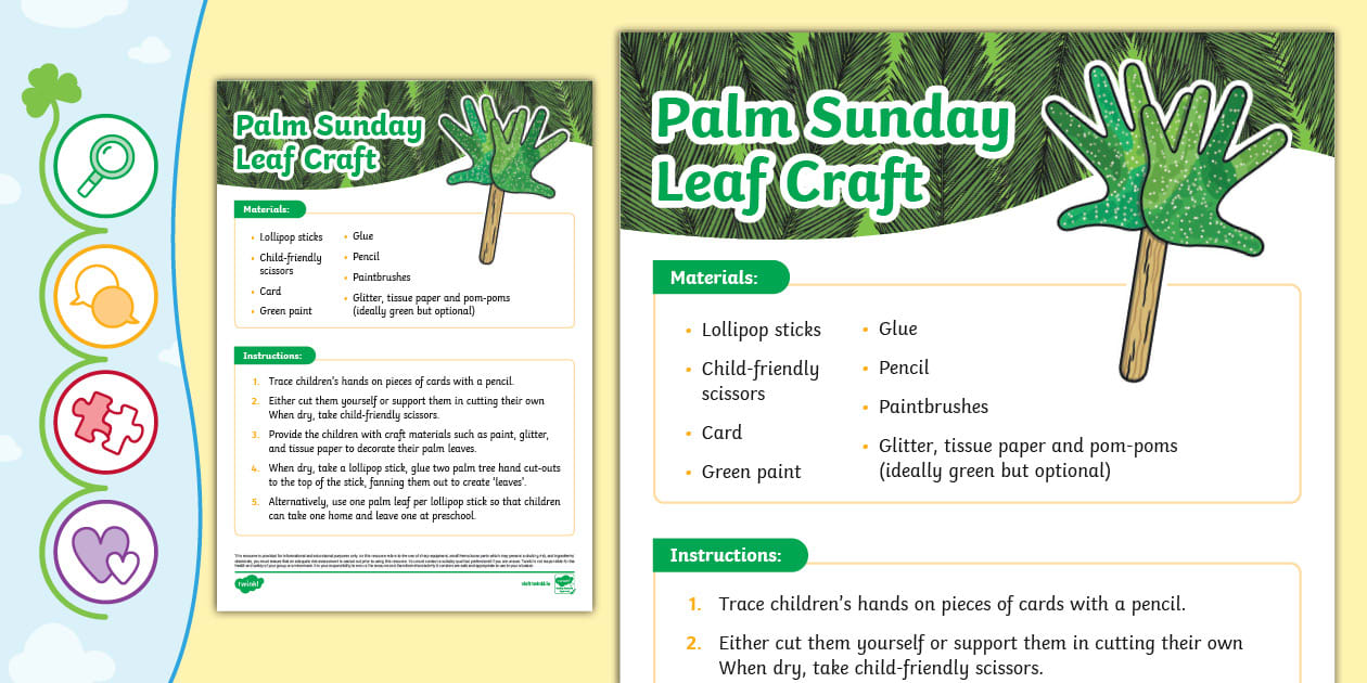 Palm Sunday Leaf Craft (teacher made) - Twinkl
