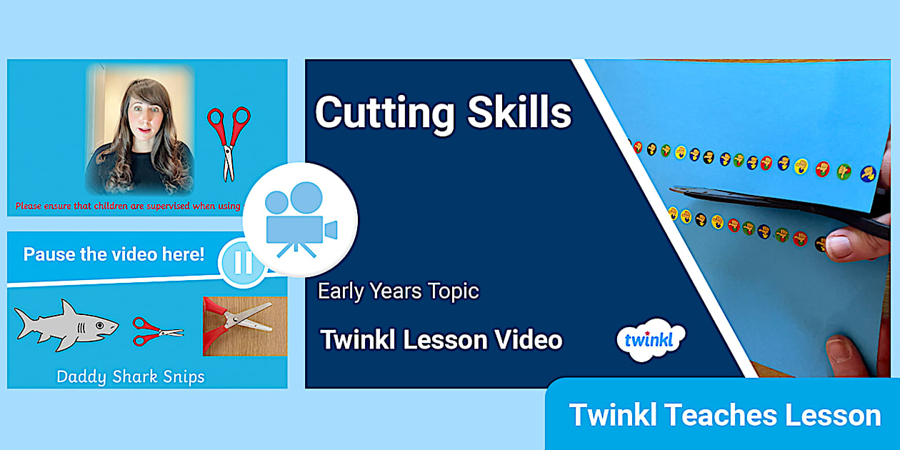 Cutting Different Lines Video Lesson 2 | EYFS Topics