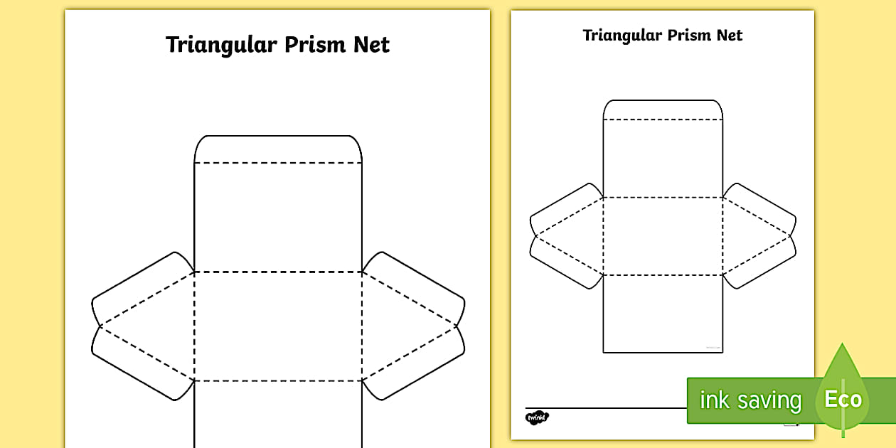 3D Triangular Prism Net - Maths Resource (teacher made)