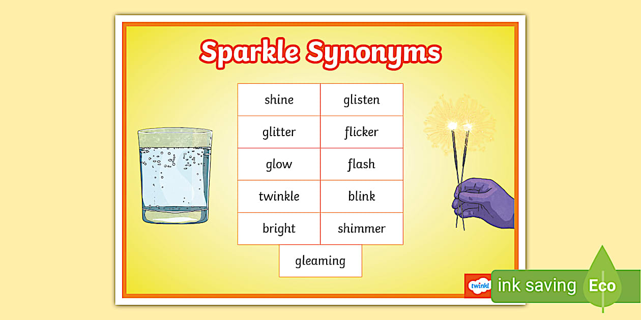 Sparkle Synonyms Word Mat (Teacher-Made) - Twinkl