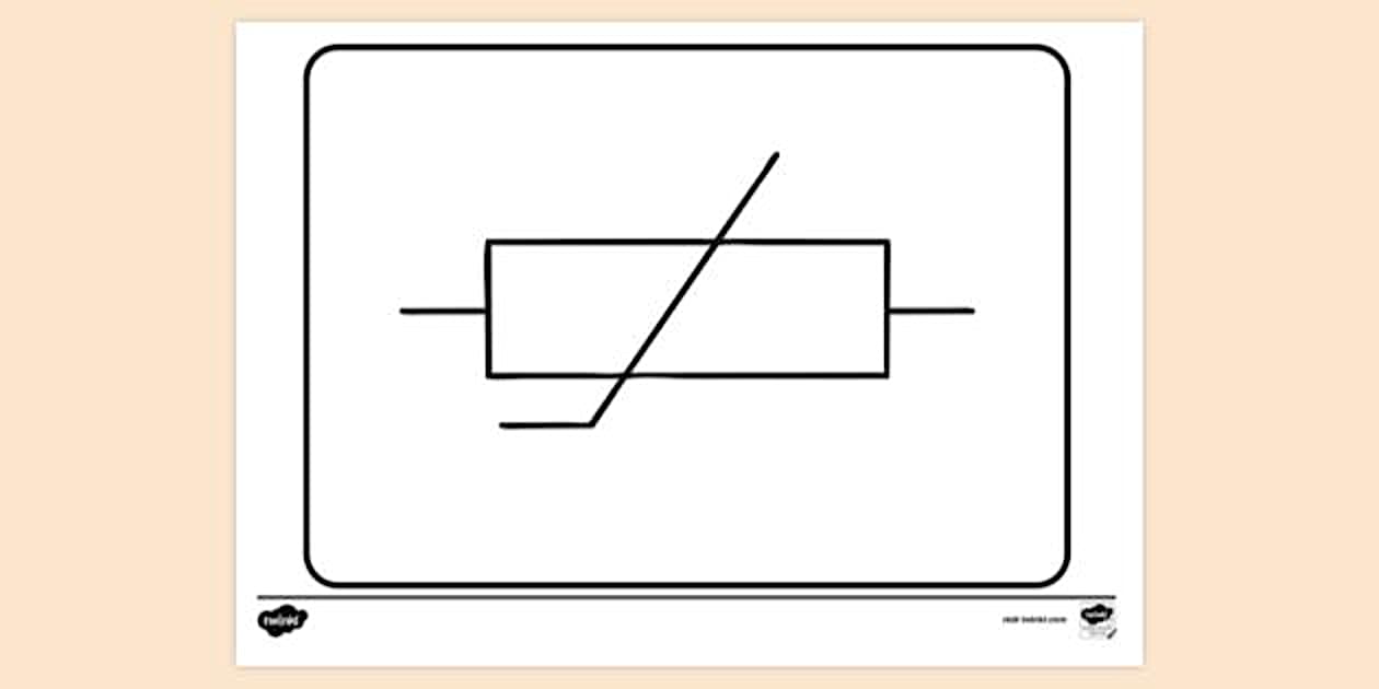 Thermistor Symbol Colouring Sheet | Colouring Sheets