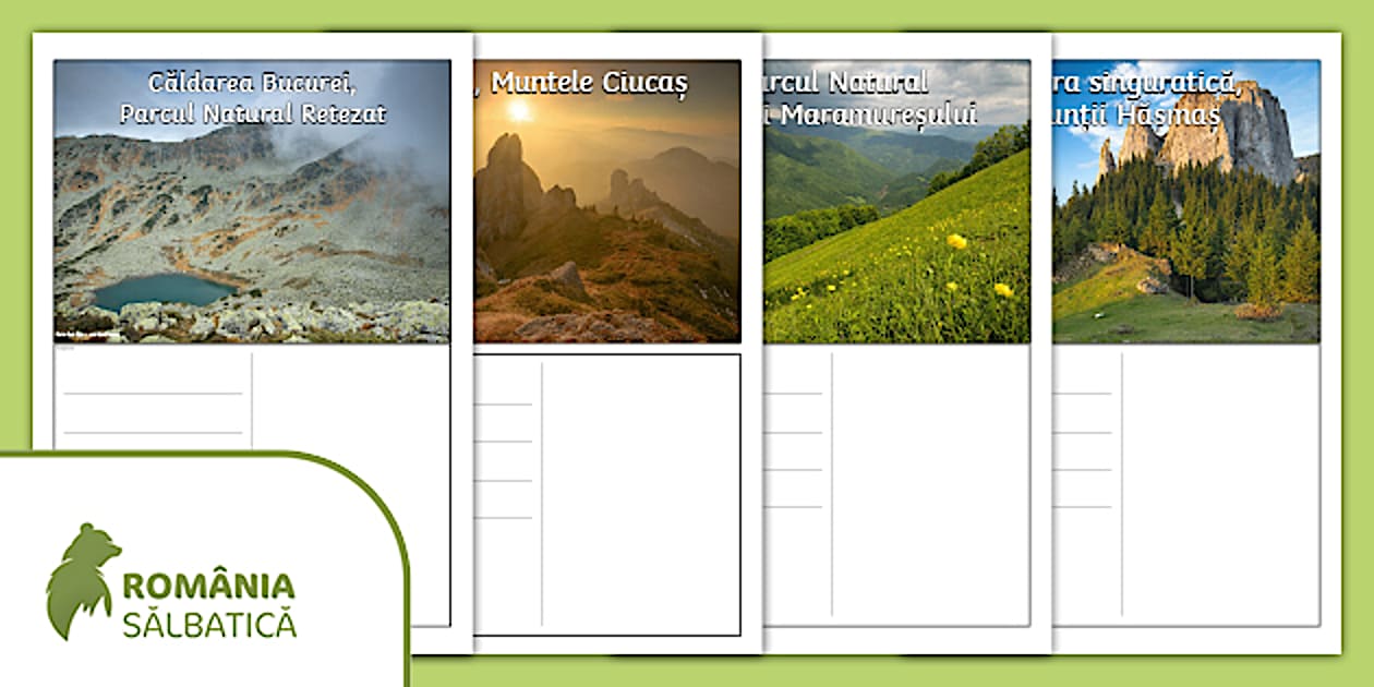 FREE! - România Sălbatică: Cărți poștale cu peisaje din țară