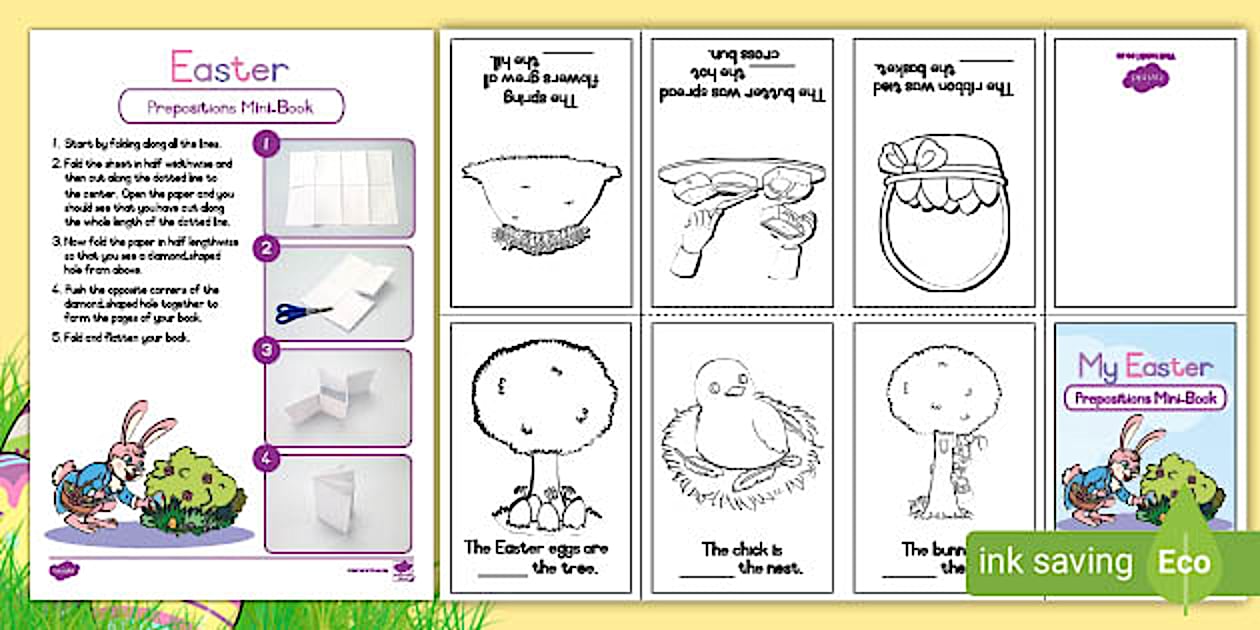 Easter Preposition Exercises | Mini Book | South Africa