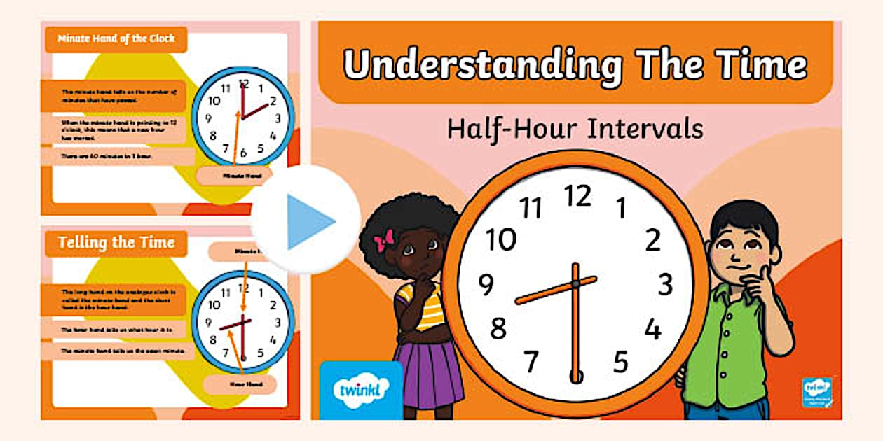 Understanding The Time - Half Hour Intervals (teacher made)