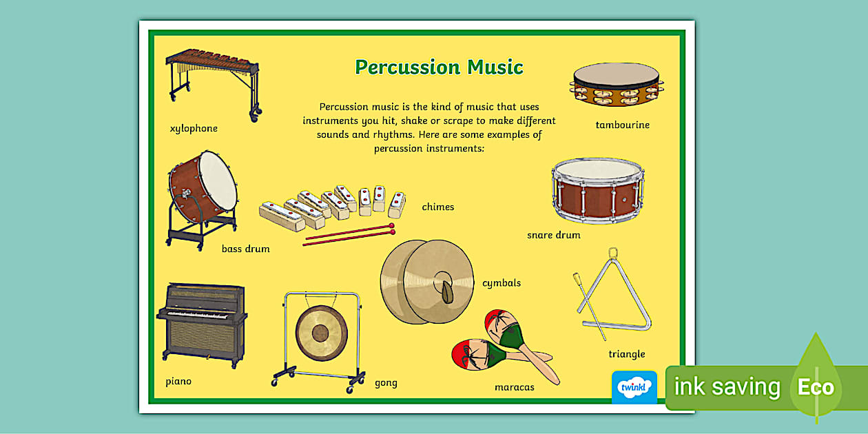 👉 Percussion Music Display Poster