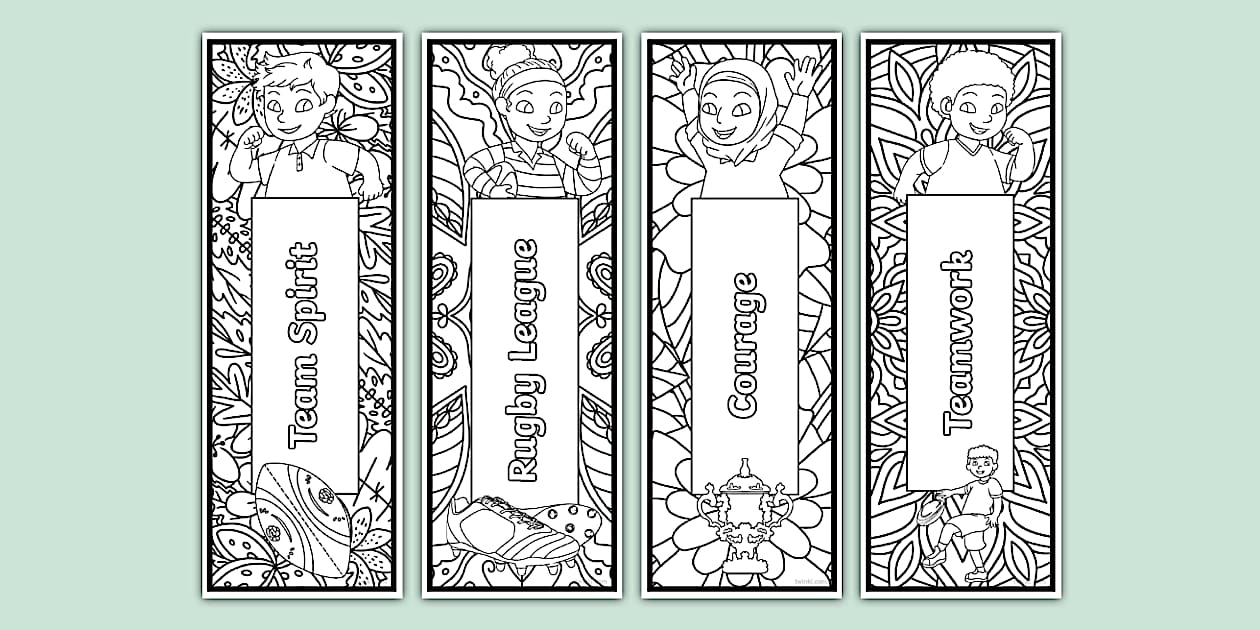 Rugby League Team Spirit Bookmarks (Teacher-Made) - Twinkl