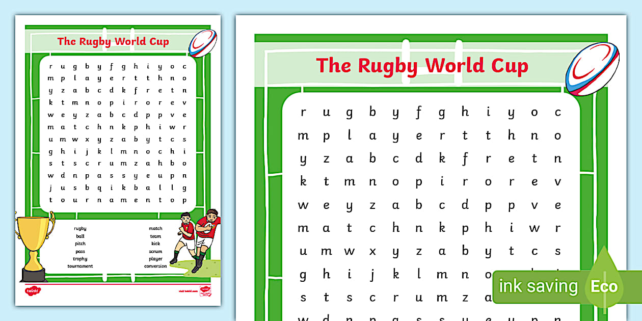 Rugby World Cup Wordsearch (teacher made) - Twinkl