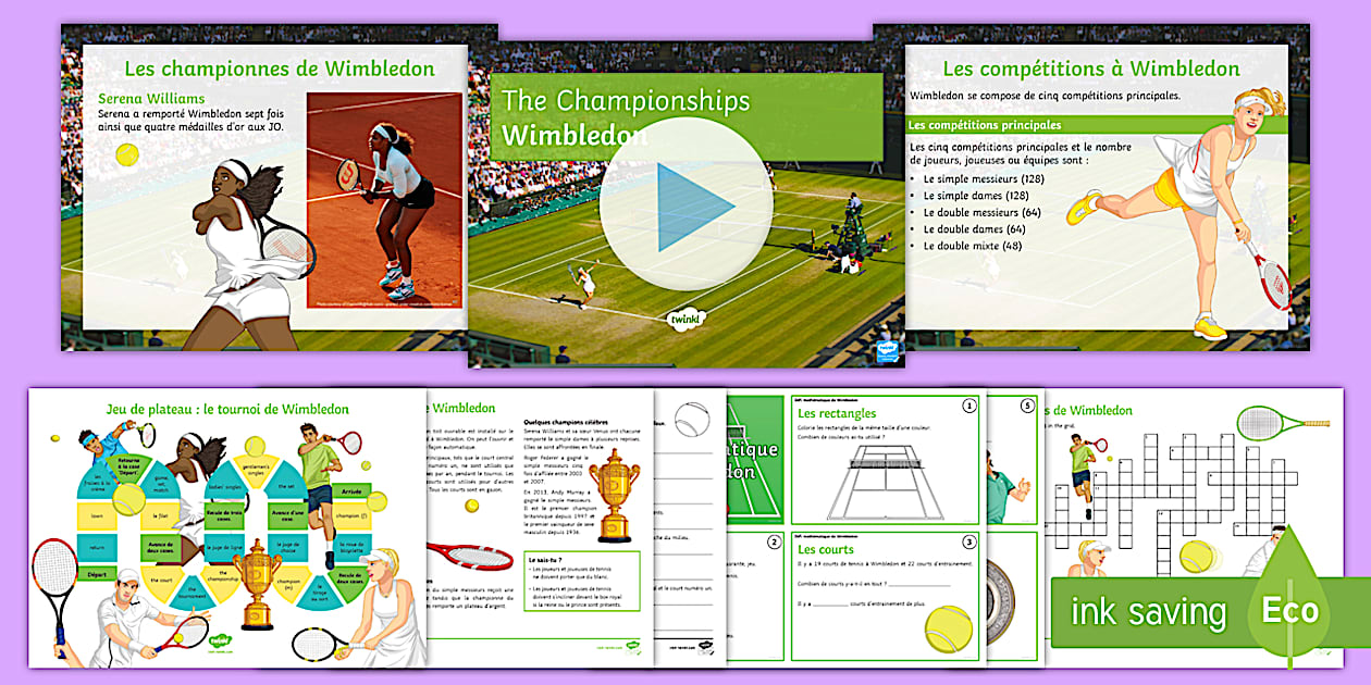 Wimbledon Differentiated Activity Pack French (teacher made)