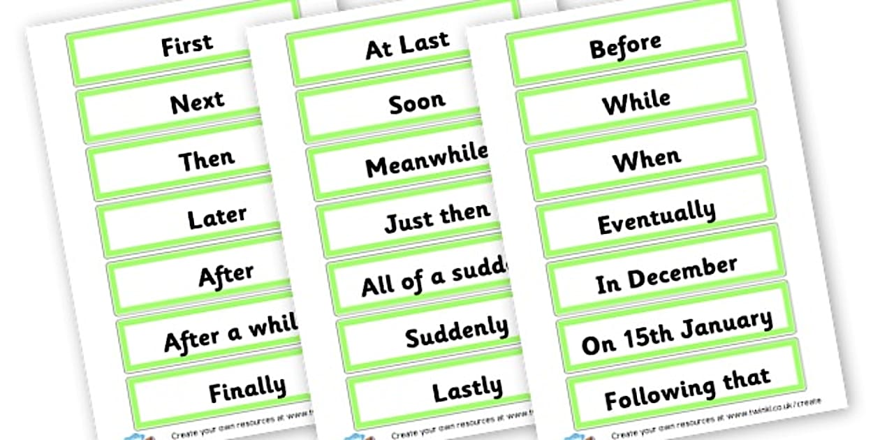 List Of Time Connectives KS2 (teacher made) - Twinkl