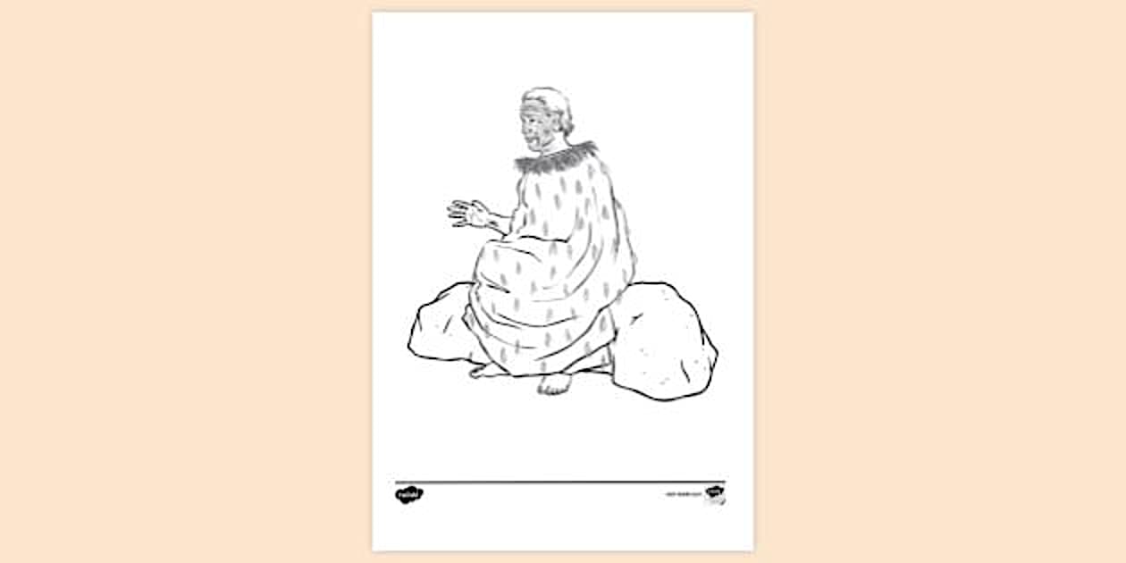 Old Man Talking Colouring Sheet | Colouring Sheets - Twinkl