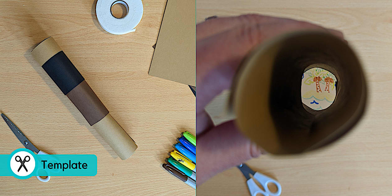 Secret View Telescope | Pirate Telescope Craft - Twinkl