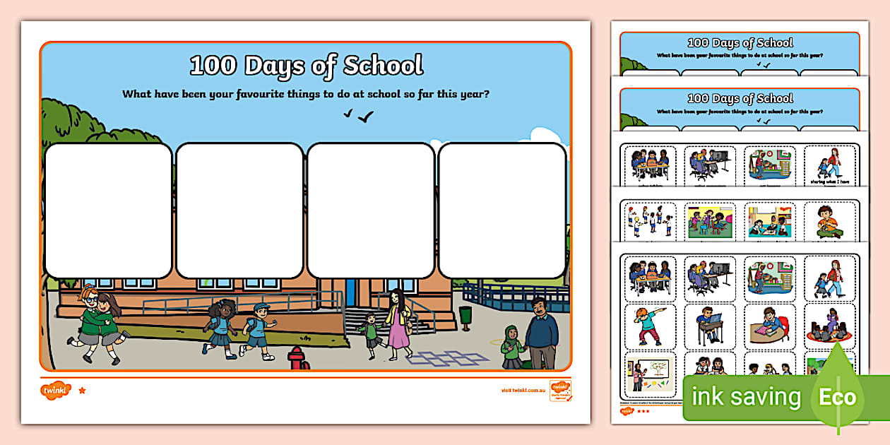 100 Days of School Inclusion Writing Activity