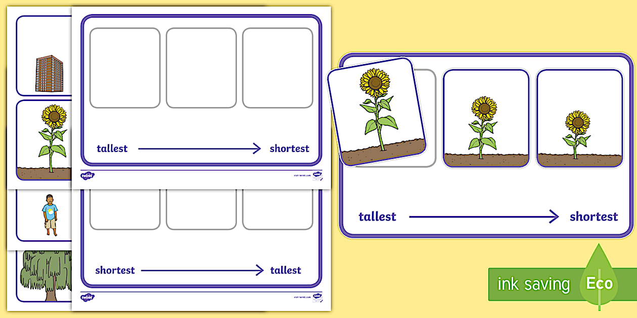 Workstation Pack: Height Ordering Activity Pack - Twinkl
