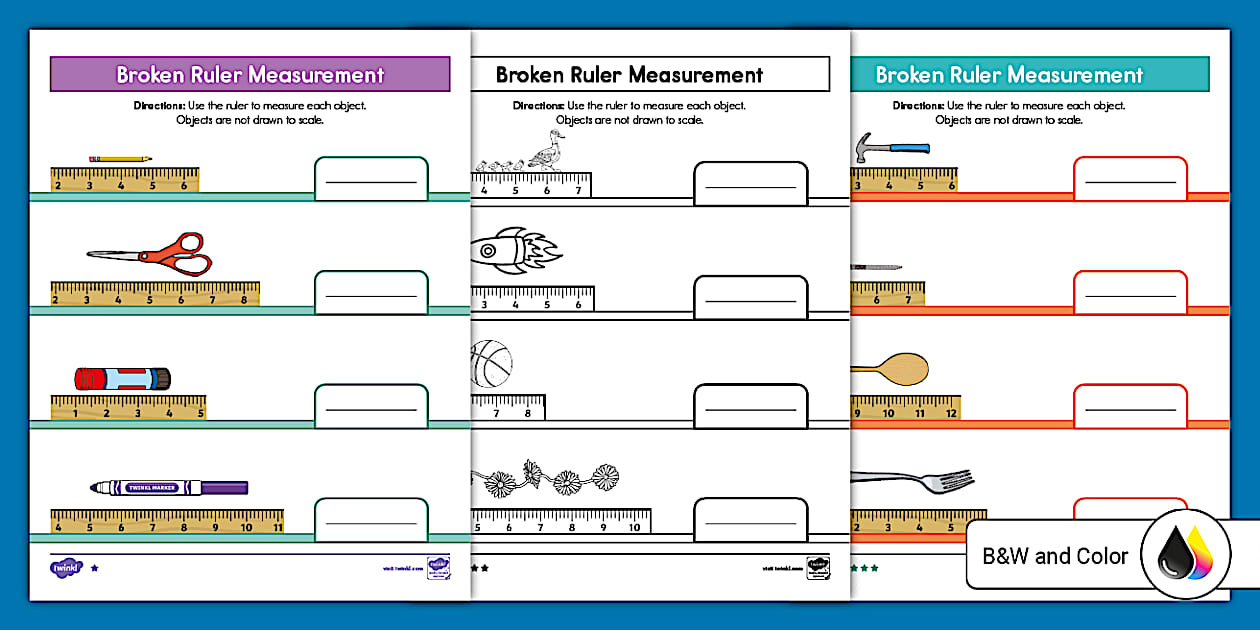 Second Grade Broken Ruler Differentiated Measurement