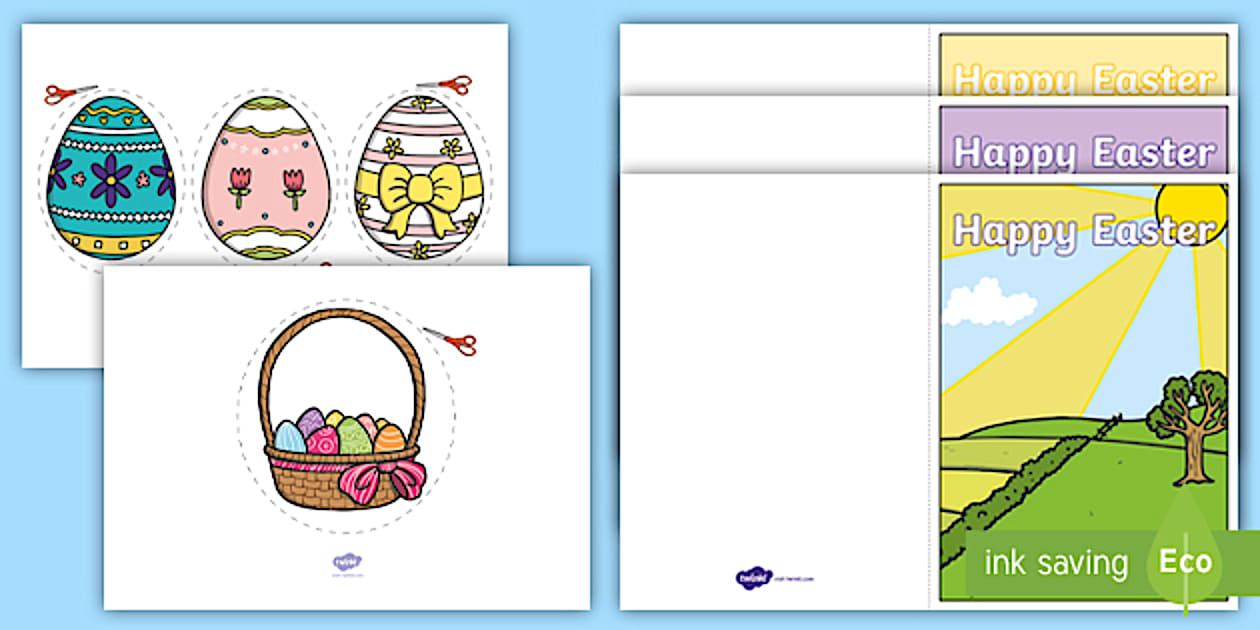 Easy Easter Card Designs (teacher made) - Twinkl